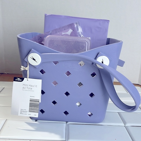 Crane - Aldi | Bags | Aldi Mini Haul It All Tote Faux Bog Bag Lavender ...